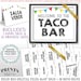 Taco Bar Sign and Labels, Taco Buffet, Build Your Own Taco Station ...