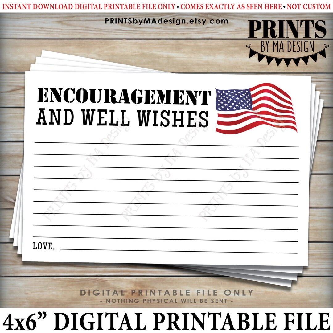 Military Encouragement and Well Wishes Card, Boot Camp Send Off ...