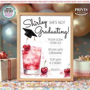 Graduation Shirley Temple Sign, Non-alcoholic Bar Menu, Signature Drink ...