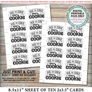 He is One Smart Cookie Cards, Boy Graduation Party Decorations, Ten 3 ...