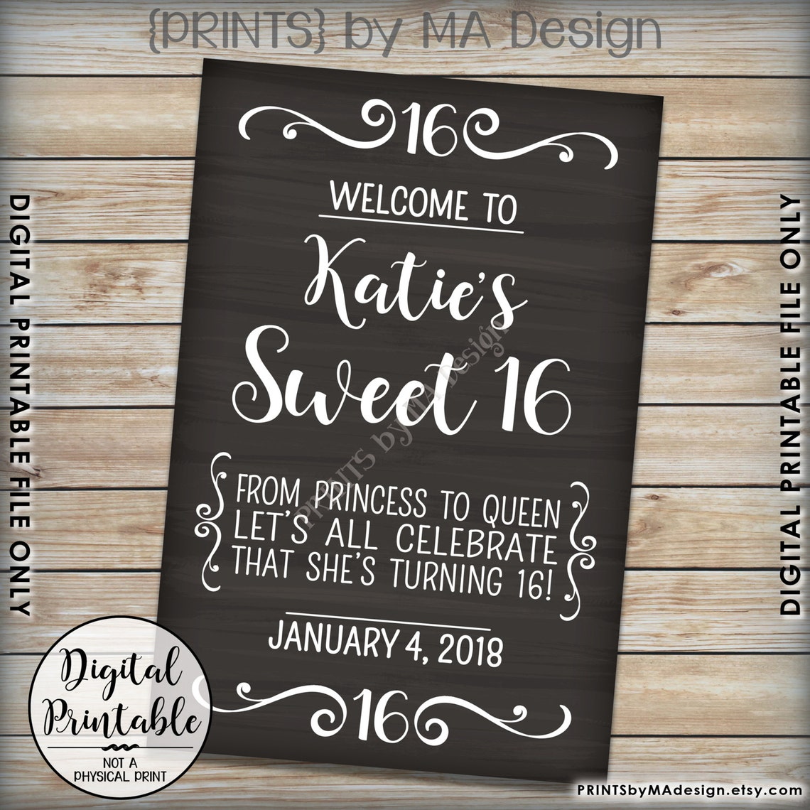 Sweet 16 Welcome Sign Sweet Sixteen Sign Sixteenth Birthday - Etsy