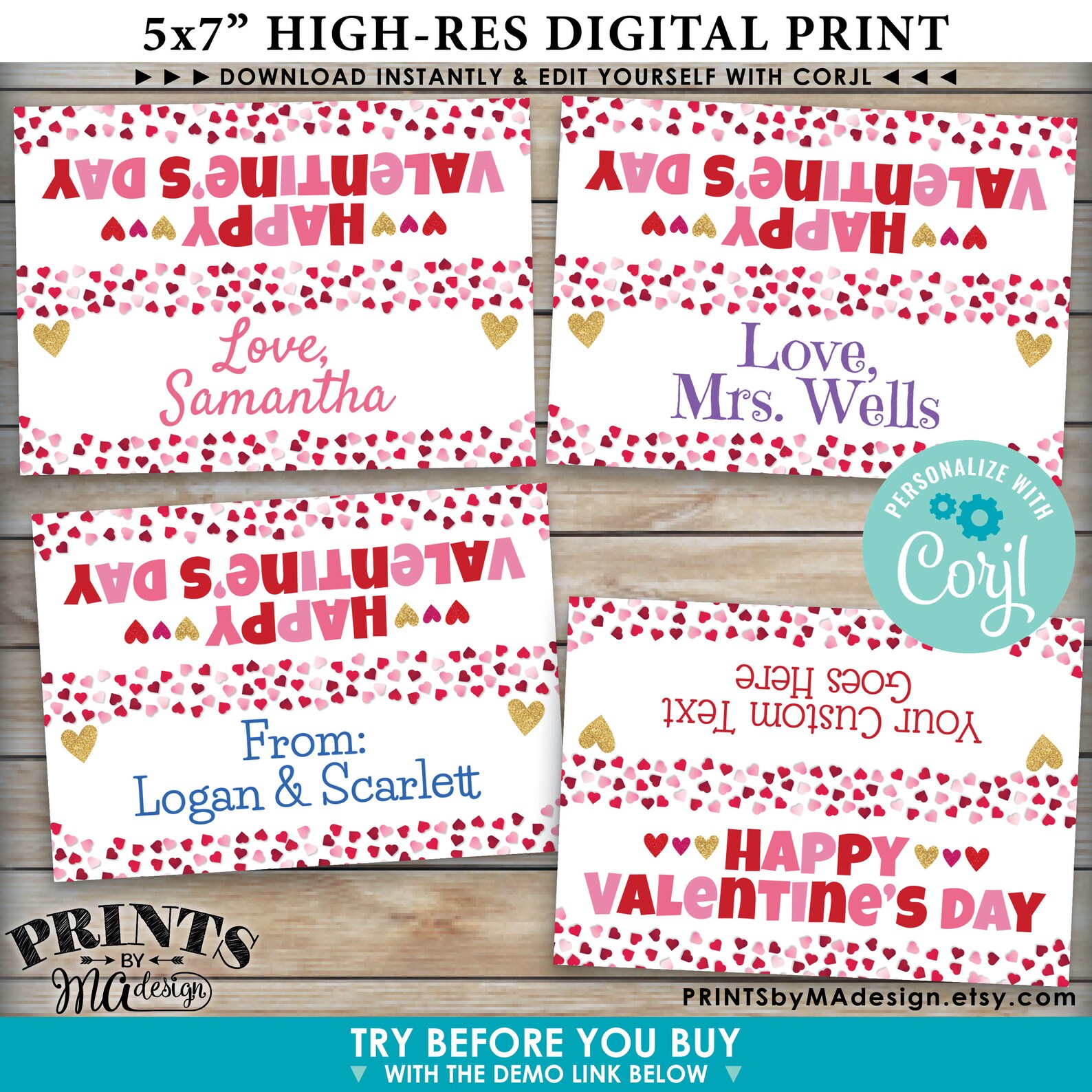 Valentine's Day Goodie Bag Labels Valentine's Day - Etsy