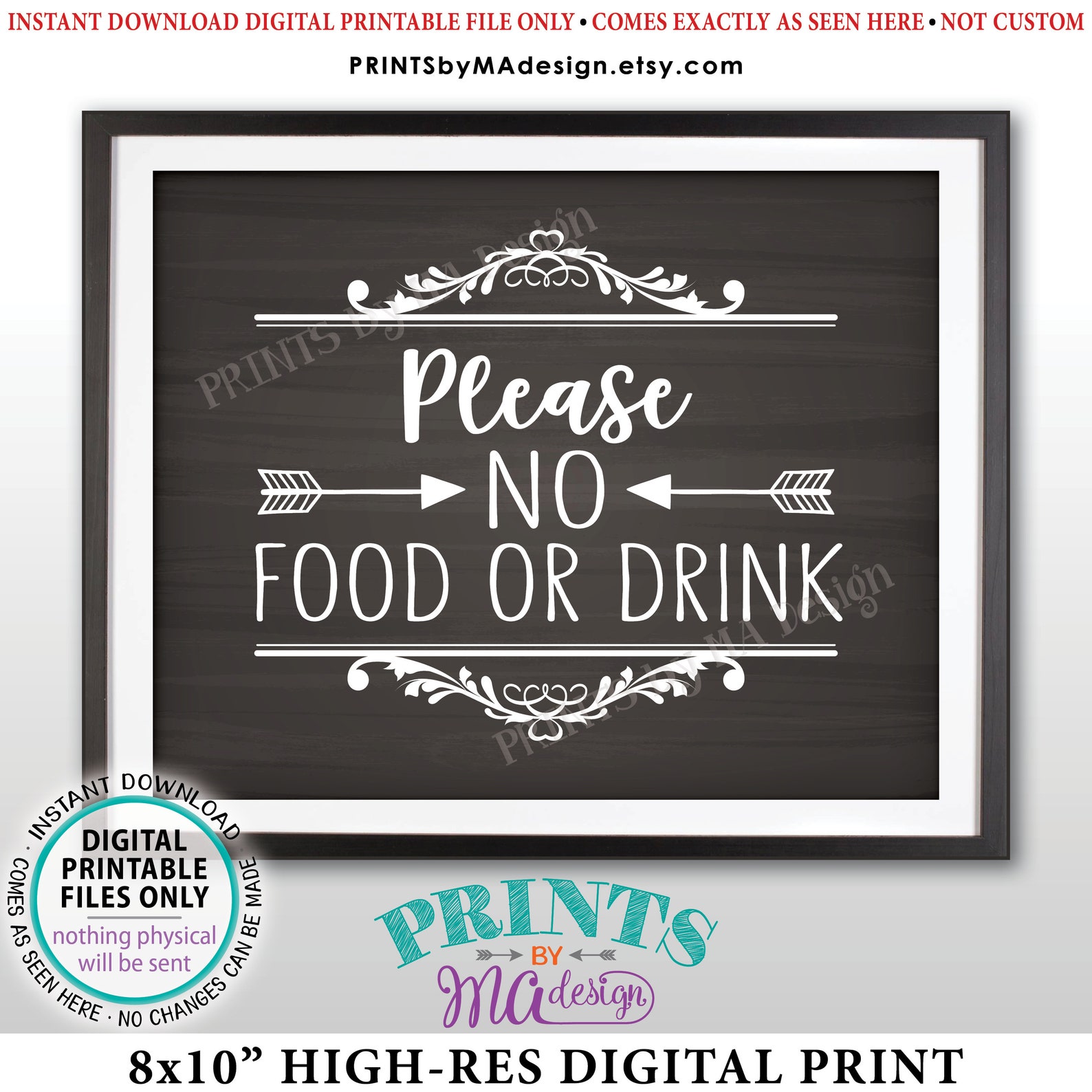 Please No Food or Drink Sign No Food Sign Keep Food Out - Etsy