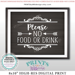 Please No Food or Drink Sign, No Food Sign, Keep Food Out, Rules for ...