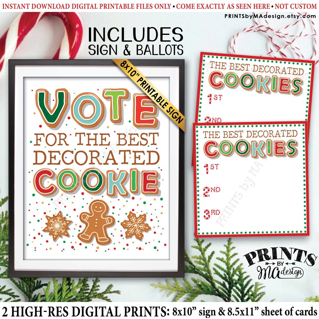 Vote for the Best Decorated Cookie, Christmas Cookies Baking Party ...