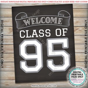 Class of 95 Sign, Welcome Class of 1995 Reunion Decoration, Chalkboard ...