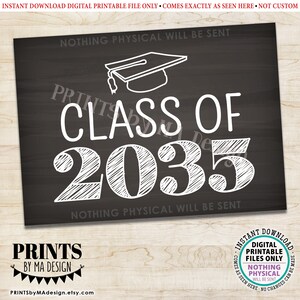 Class of 2035 Sign, First Day of School Photo Prop, High School ...
