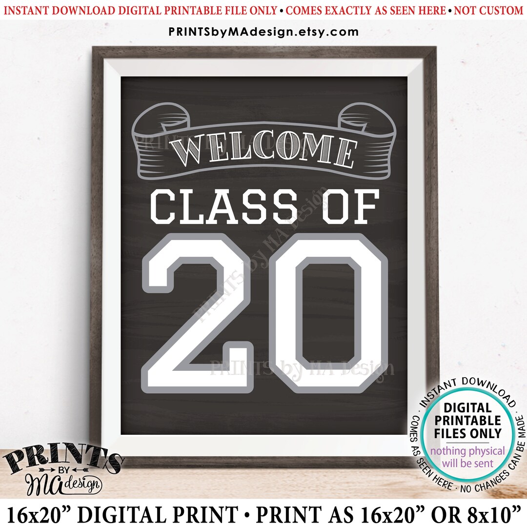 Class of 2020 Sign, Welcome Class of 2020 Decoration, Graduation ...