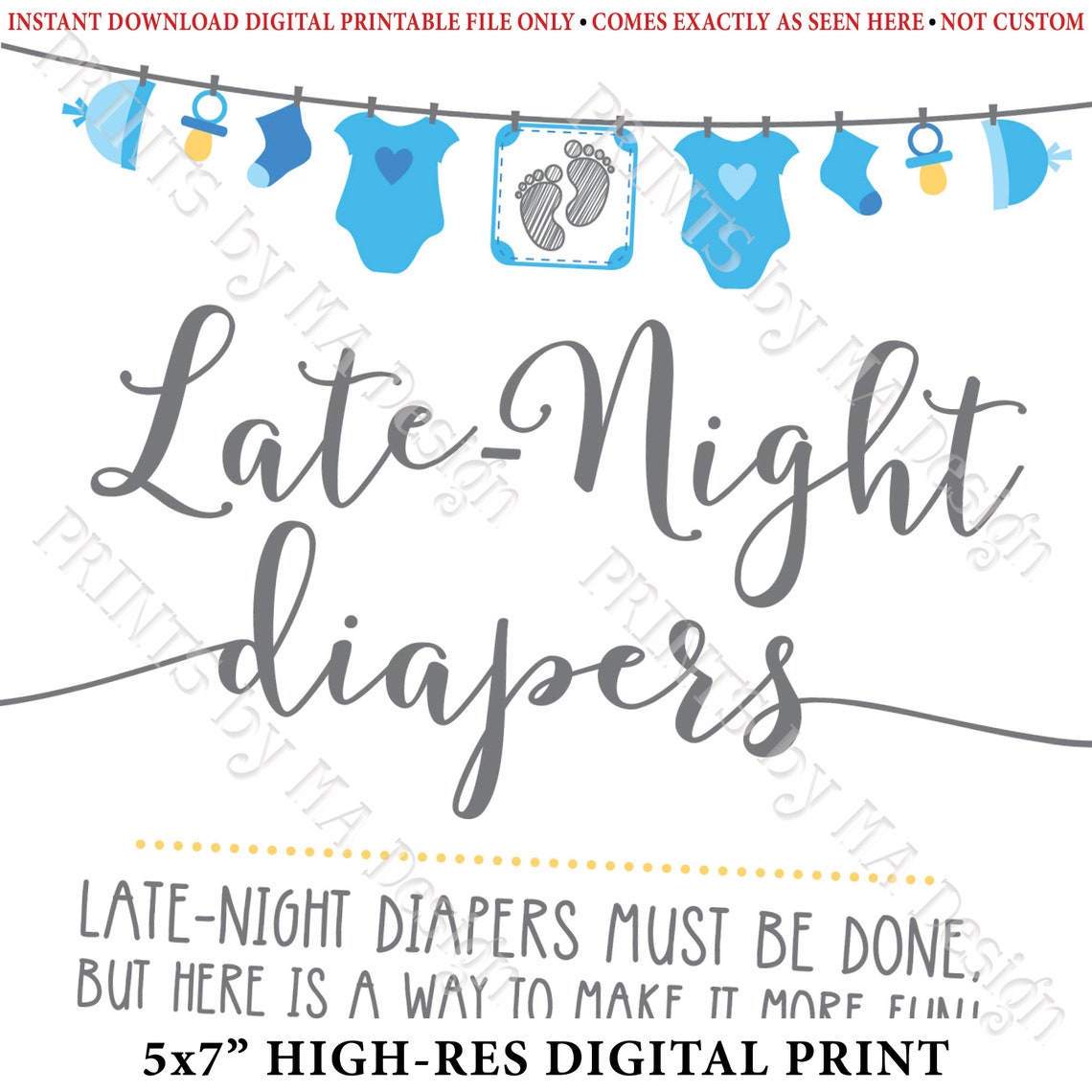 Late Night Diapers Sign Late Night Diapers Sign The Diaper Etsy