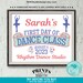 First Day of Dance Class Sign Editable 1st Day of Ballet - Etsy
