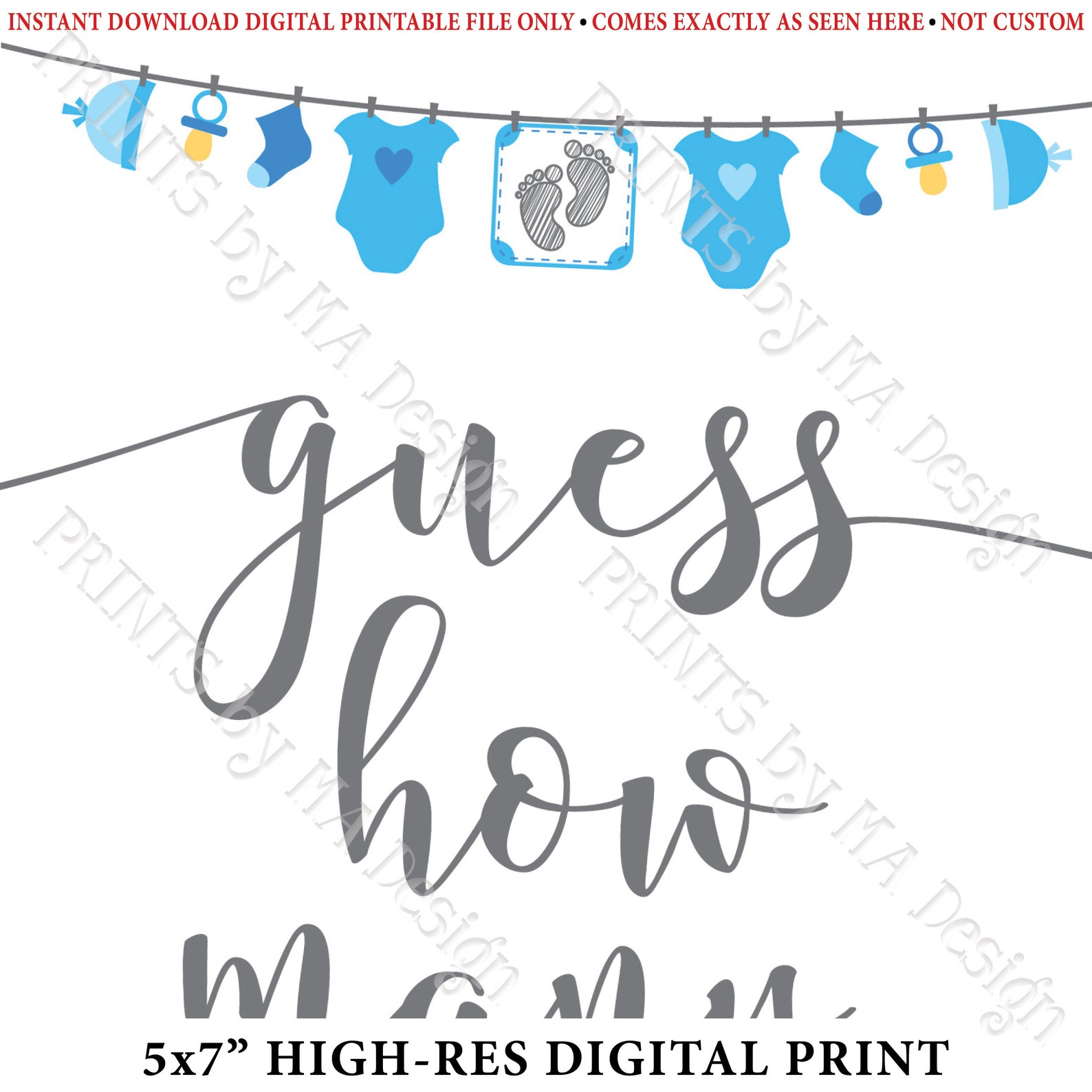 Guess How Many Sign Baby Shower Game Activity Guess the - Etsy