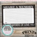 Share a Memory Card, Share Memories or Words of Love, Memorial Card ...