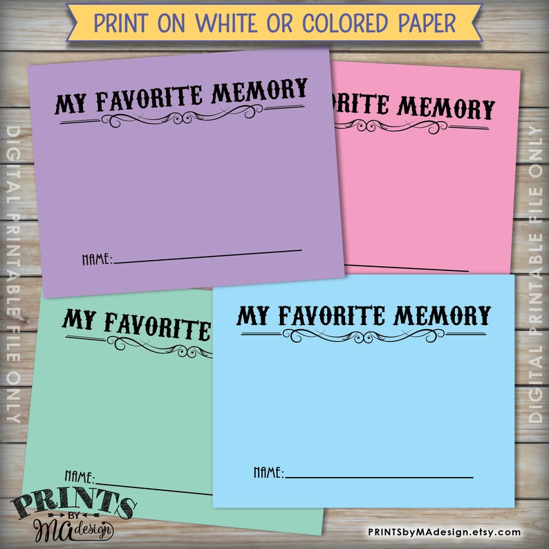 Share a Memory Card, Share Memories, Write Your Favorite Memory ...