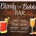 Bloody and Bubbly Bar Sign, Mimosas & Bloody Marys, Brunch Cocktails ...