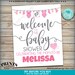 Editable Baby Shower Welcome Sign It's a Girl Pink Baby - Etsy