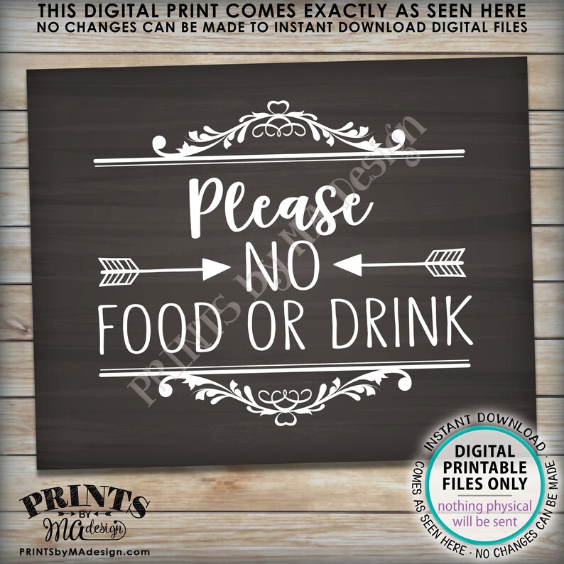 Please No Food or Drink Sign No Food Sign Keep Food Out - Etsy