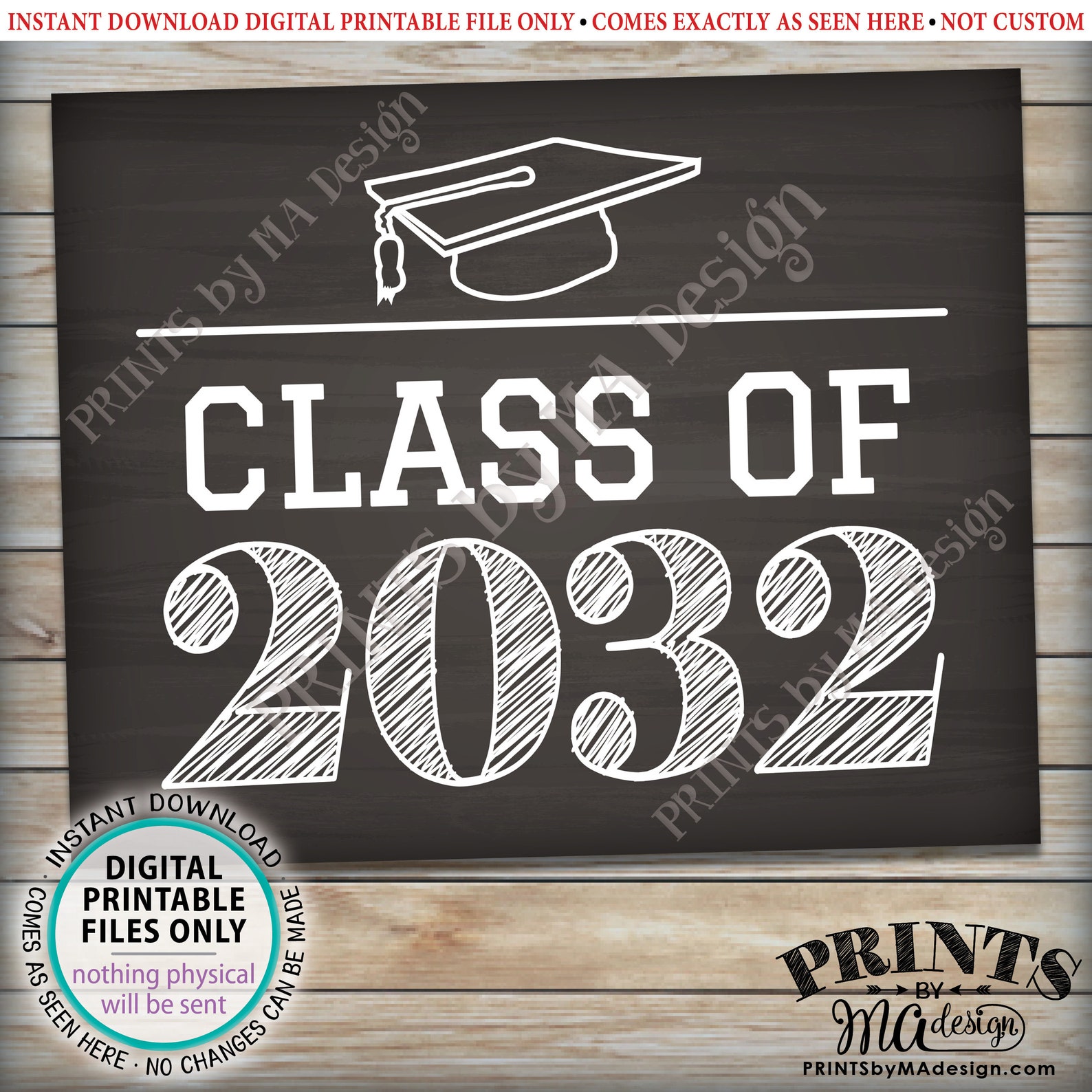 Class of 2032 Sign High School Graduation in 2032 PRINTABLE - Etsy