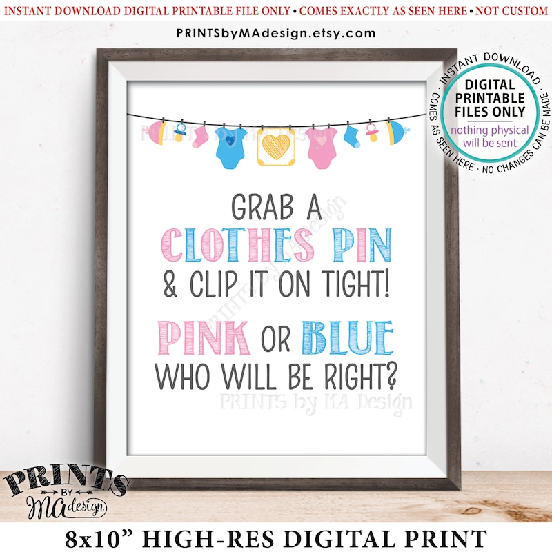Gender Reveal Pins - Etsy