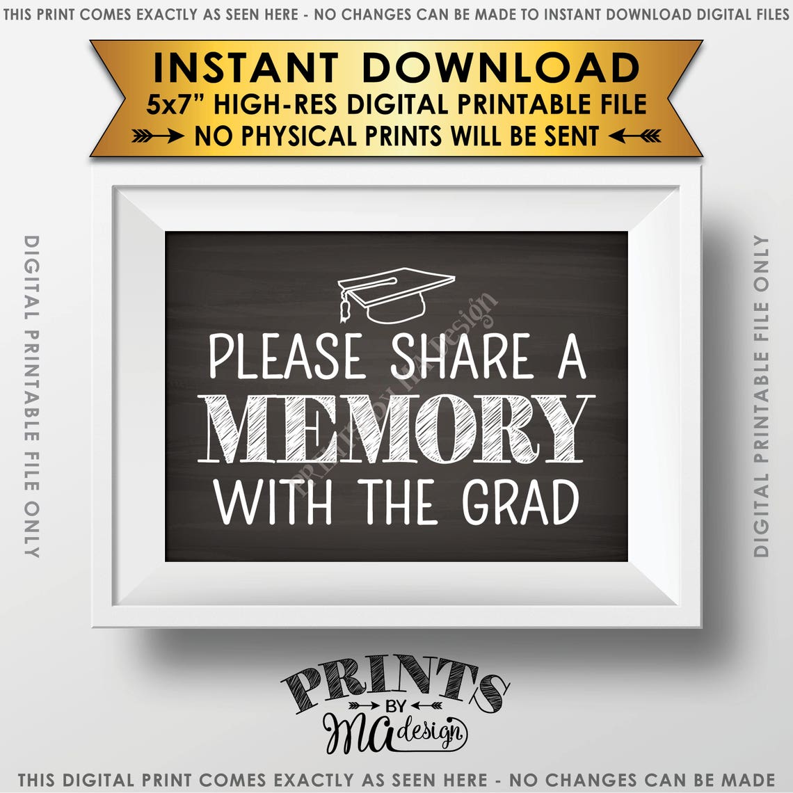 Share a Memory With the Grad Graduation Party Decorations - Etsy