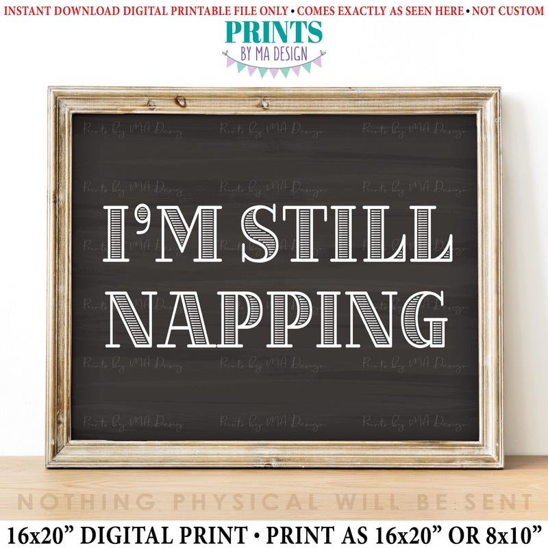 Napping Sign - Etsy