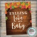 Fall Baby Shower Sign, Falling in Love With Baby Shower Decor Gift ...