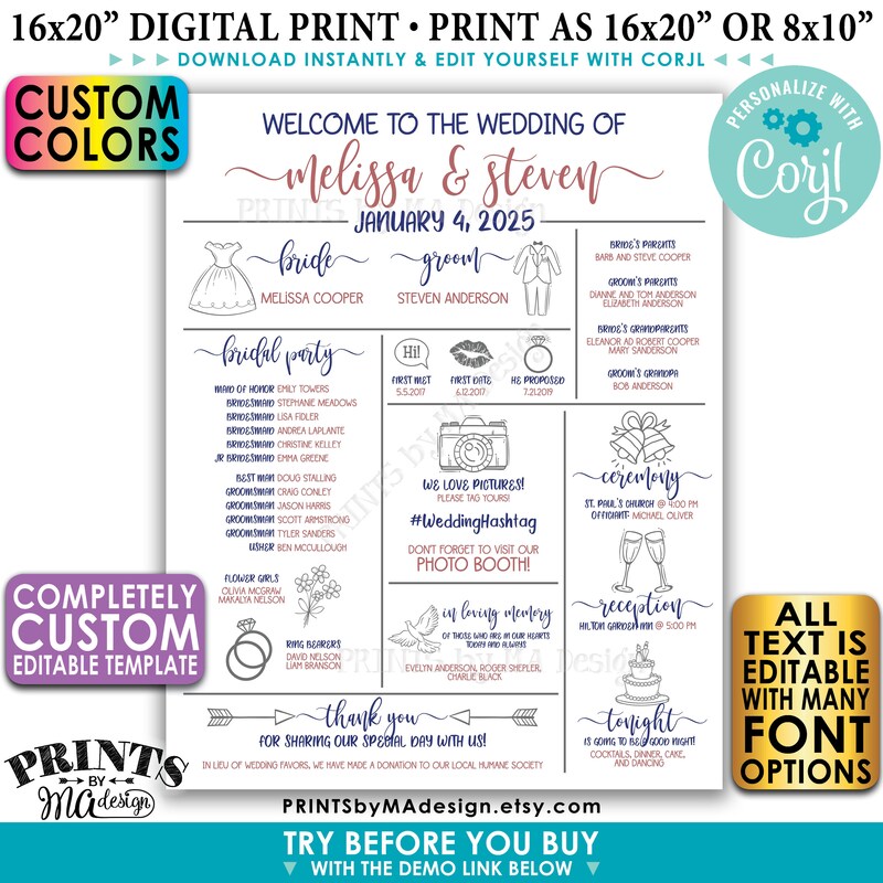Wedding Infographic - Etsy