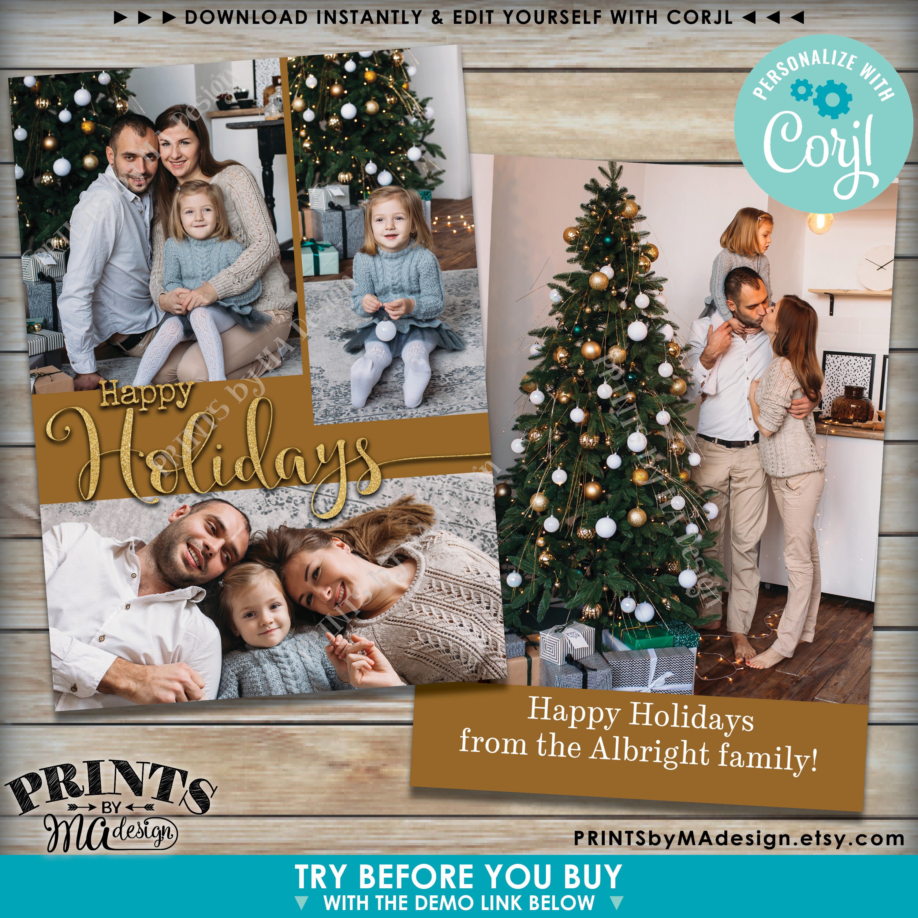 Custom Holiday Card With Photos Custom 2 sided PRINTABLE 5x7 X mas Custom Holiday Card With Photos Custom 2 sided PRINTABLE 5x7 X mas
