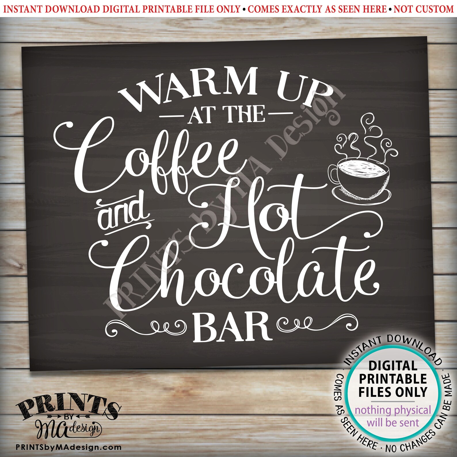 Coffee and Hot Chocolate Sign Warm up at the Coffee & Hot - Etsy Sweden