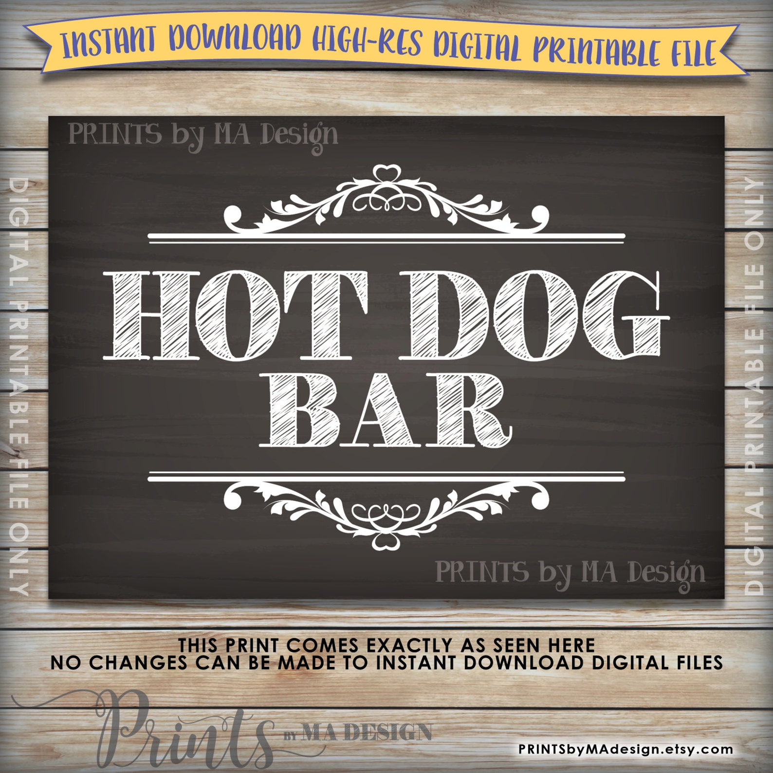 Hot Dog Bar Sign Hot Dog Station Graduation Party Birthday | Etsy