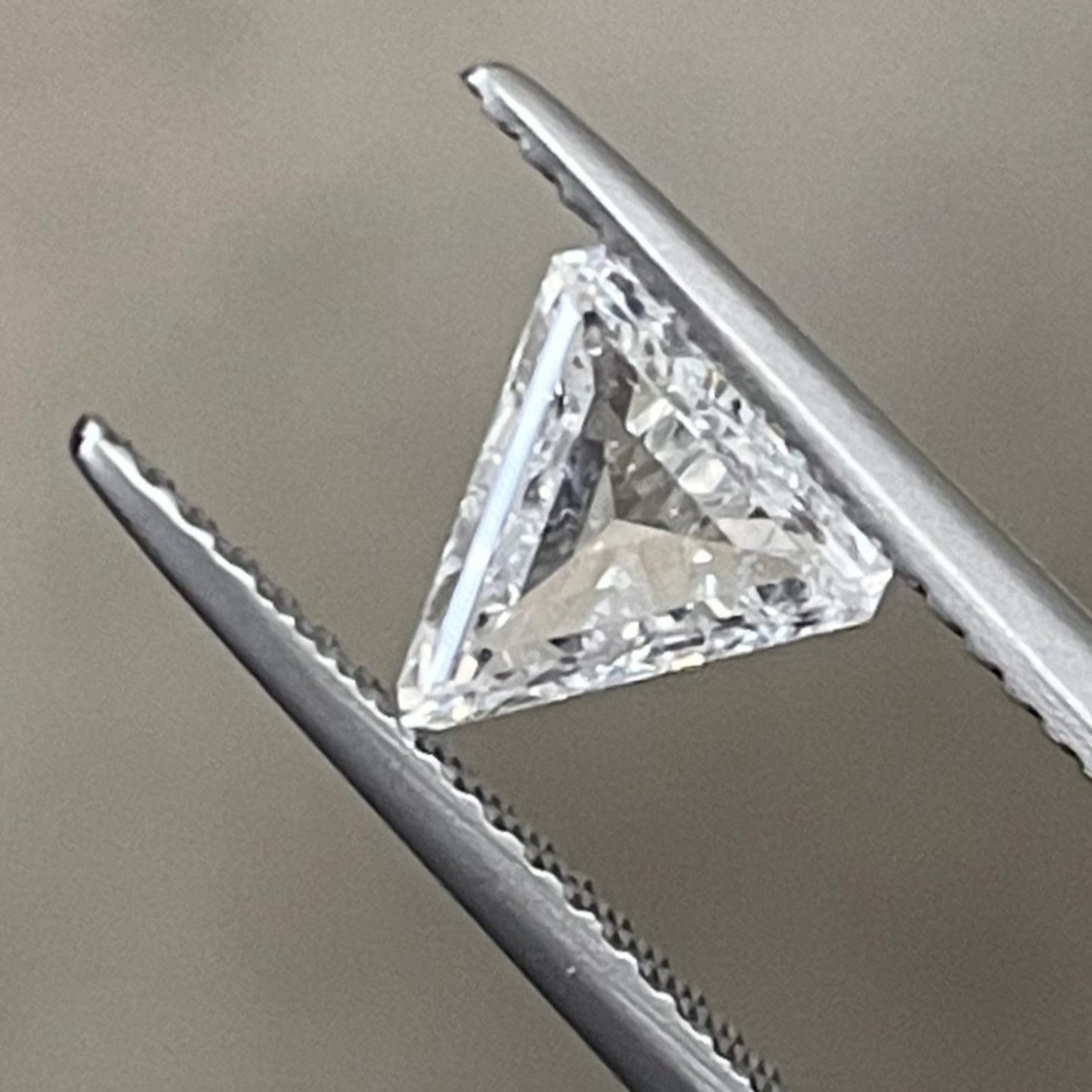 Modified Triangular Step Cut Diamond 0.90 Carat G I1 GIA Certified ...