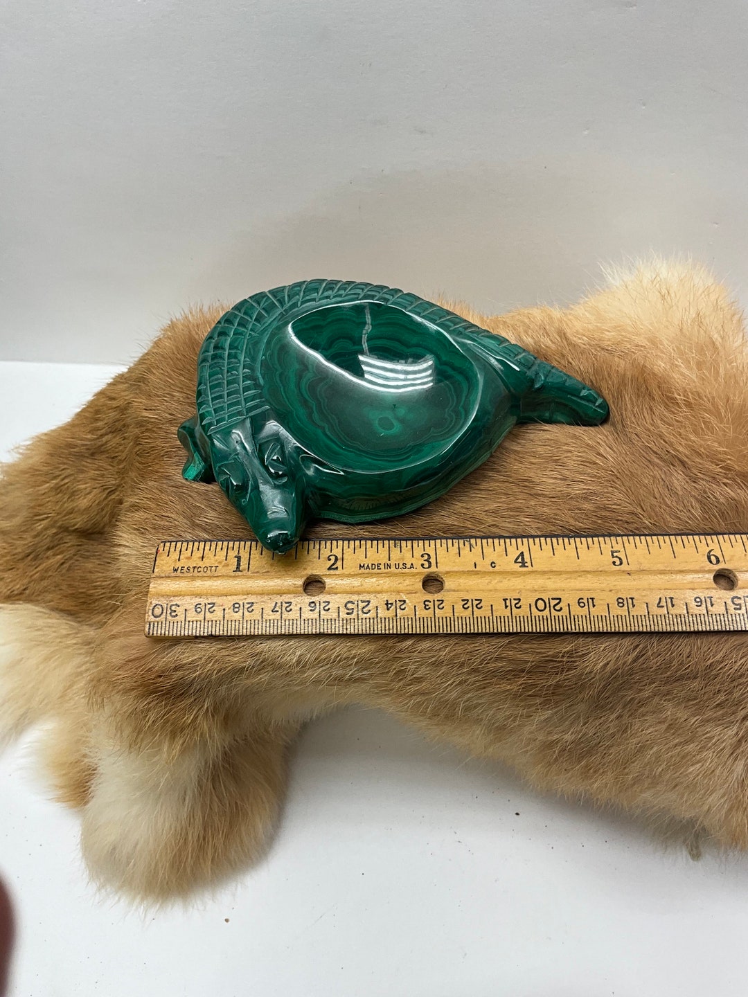 Malachite Alligator Dish/sphere Holder - Etsy