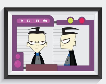 Invader Zim Cast Sticker Zim, Dib, Gir, Gaz, Tallests, Skoodge, Tak ...