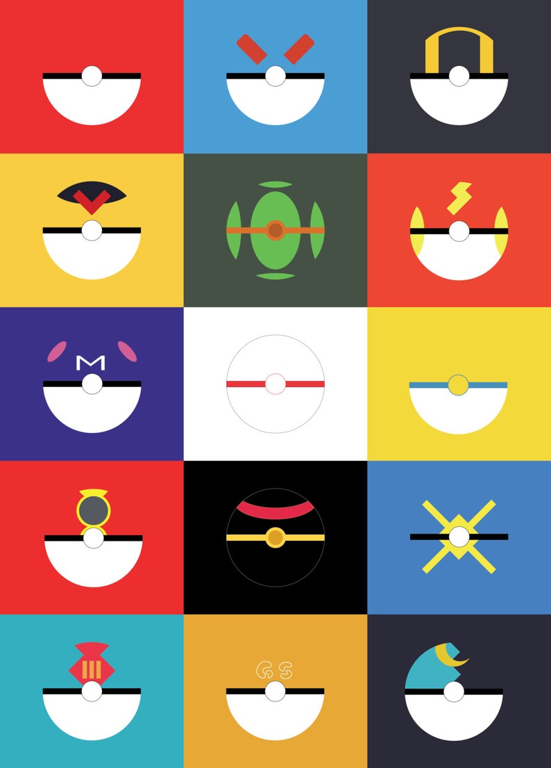 Pokeball List - Etsy