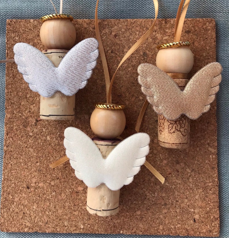 Wine Cork Angel Ornament/wine Bottle Decoration/gift Tag - Etsy