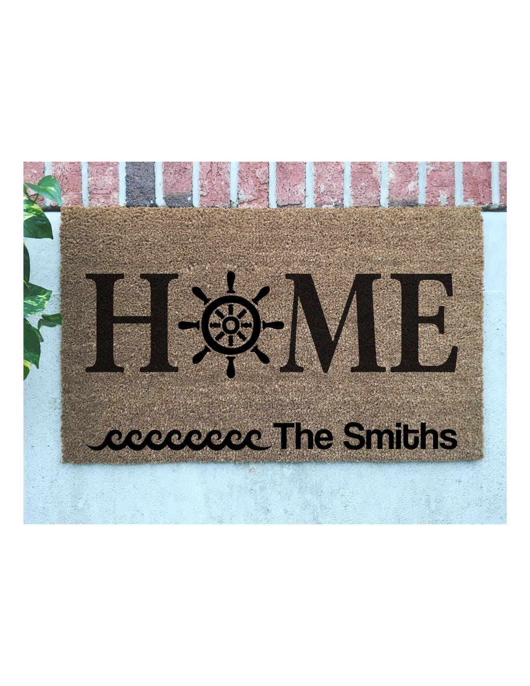 Nautical Door Mat // Hand-painted Door Mat // Personalized - Etsy