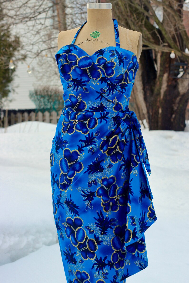 Hawaiian Dress and Kikepa Pinup Dress Tiki Dress Sarong - Etsy