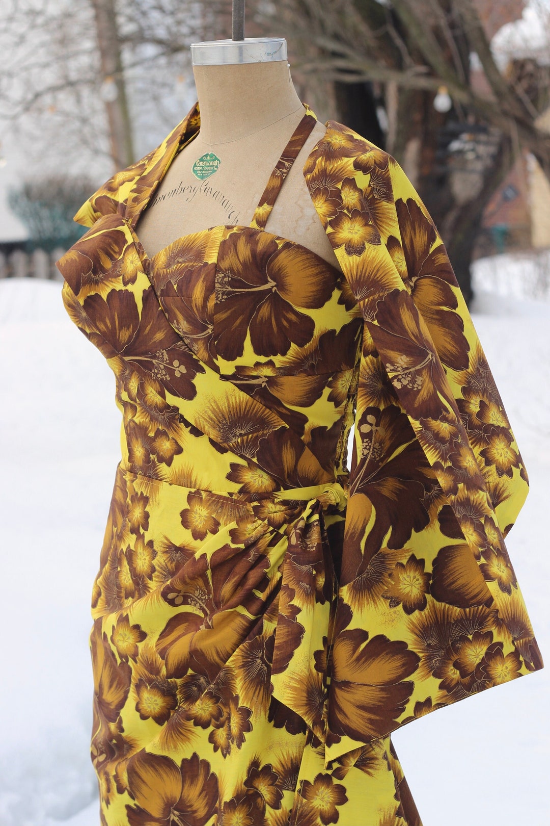 Hawaiian Dress and Kikepa, Pinup Dress, Tiki Dress, Sarong Dress ...