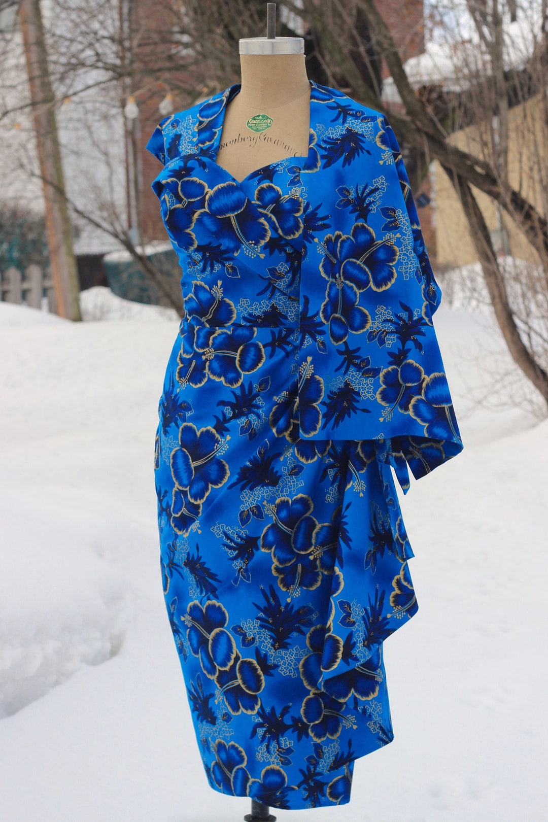 Hawaiian Dress and Kikepa, Pinup Dress, Tiki Dress, Sarong Dress ...