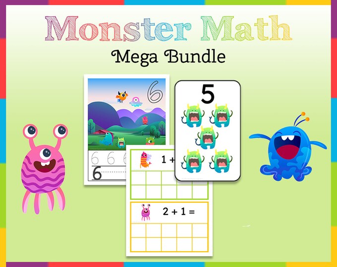 Preschool Worksheets Math Bundle, Number Flashcards for Prek ...