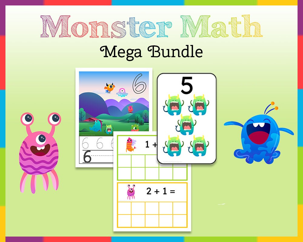 Preschool Worksheets Math Bundle, Number Flashcards for Prek ...