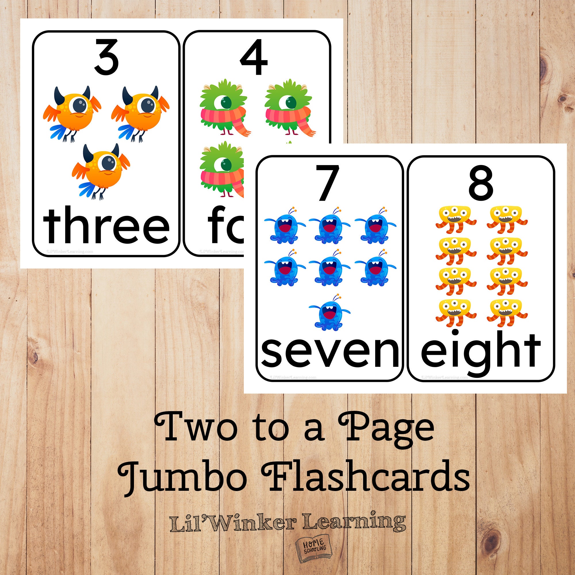 Flash Cards for Toddlers Numbers 1-10 Prek Math Flashcards - Etsy