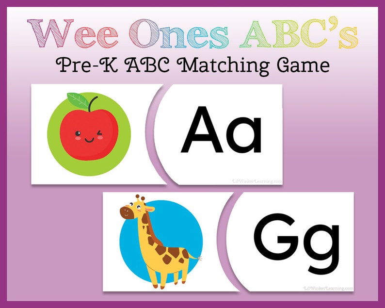 Preschool Alphabet Game Letter Identification Matching - Etsy