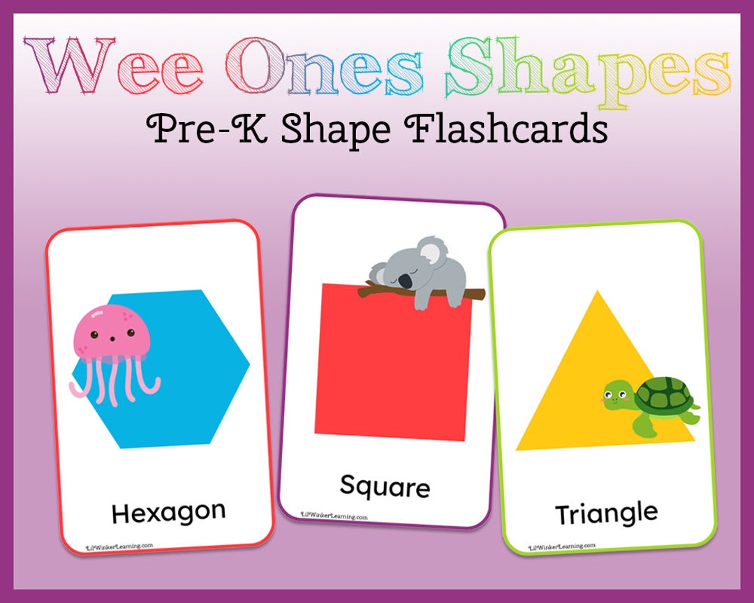 Shape Flashcards Preschool Shape Learning Toddler Flash - Etsy