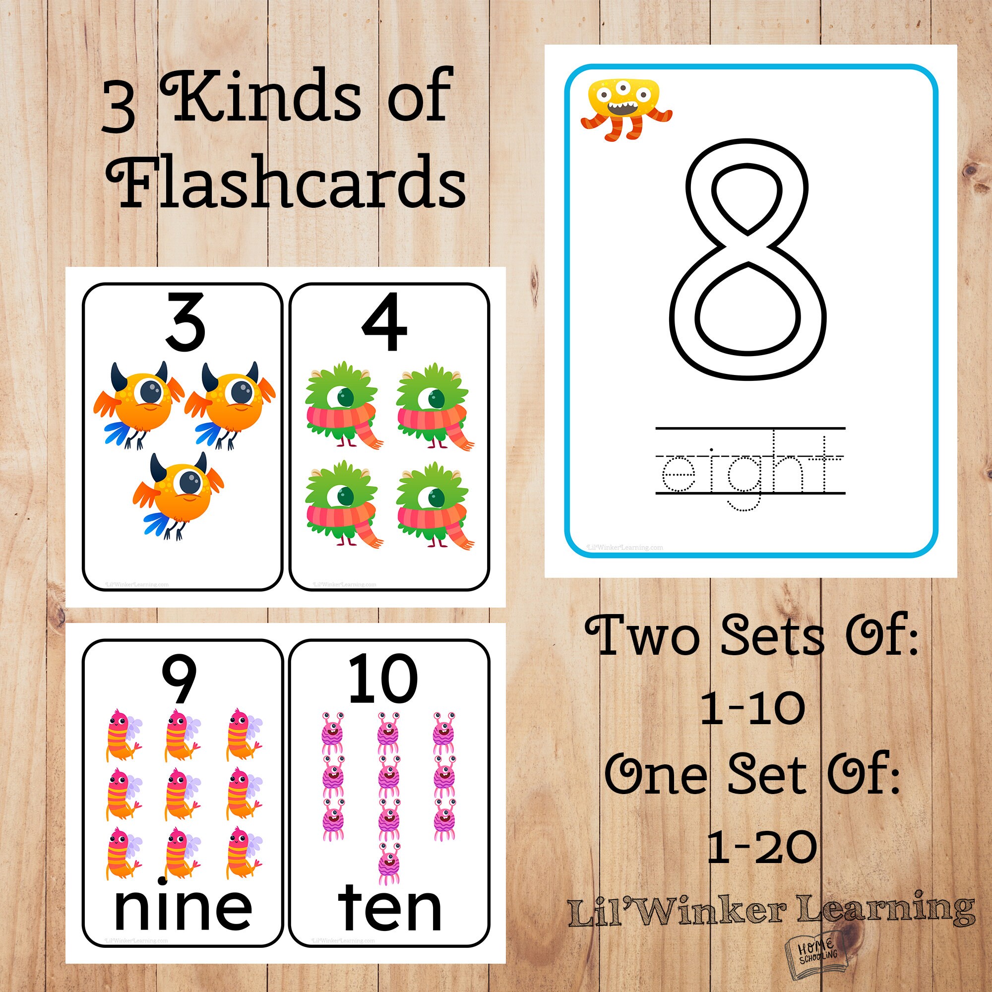 Preschool Worksheets Math Bundle, Number Flashcards for Prek ...