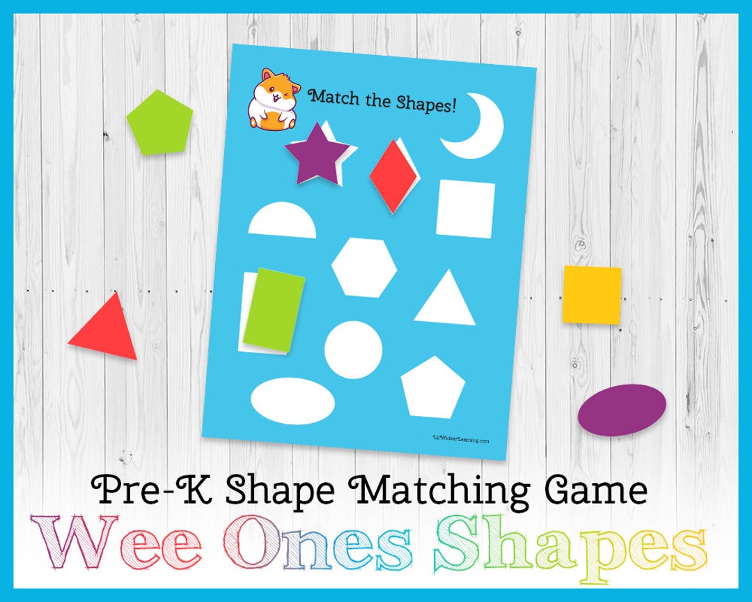 Learning Shapes Shape Matching Game Educational Preschool - Etsy