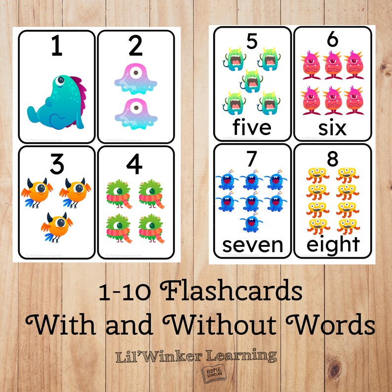 Number Flashcard Bundle For Preschoolers & Kindergarten Learn | Etsy