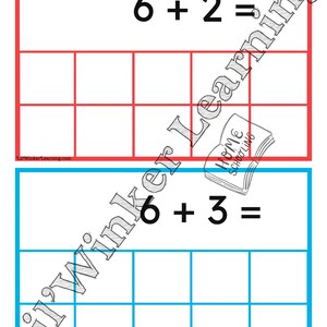 Play Dough Mat Ten Frames Addition to 10, Montessori Learn to Add ...