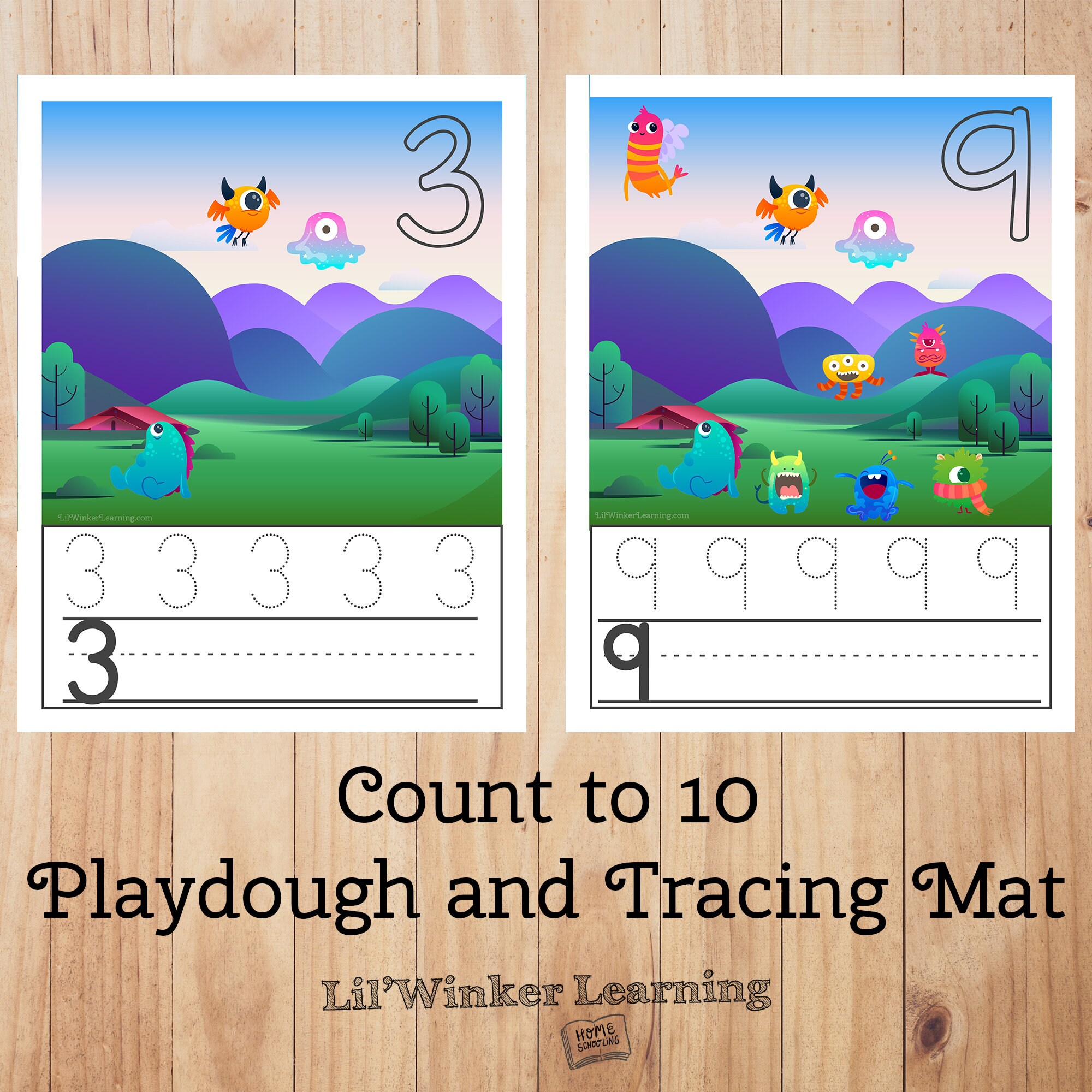 Preschool Worksheets Math Bundle, Number Flashcards for Prek ...