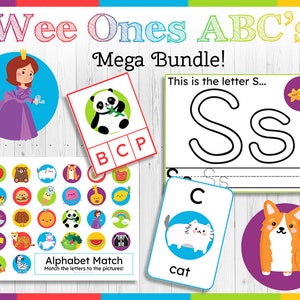 Alphabet Activities Bundle ABC Playdough Mats Alphabet - Etsy