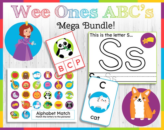 Alphabet Activities Bundle, ABC Playdough Mats, Alphabet Flashcards ...